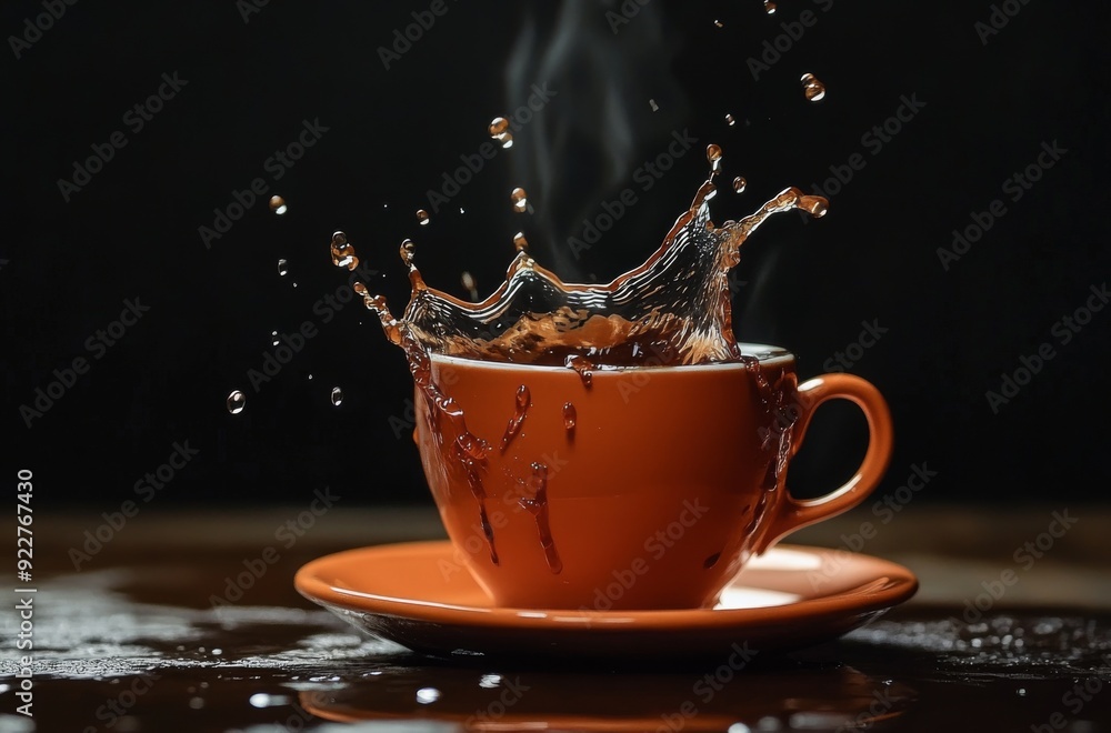 Soothing Aromatic Experience: Coffee with a Splash, Capturing the ...