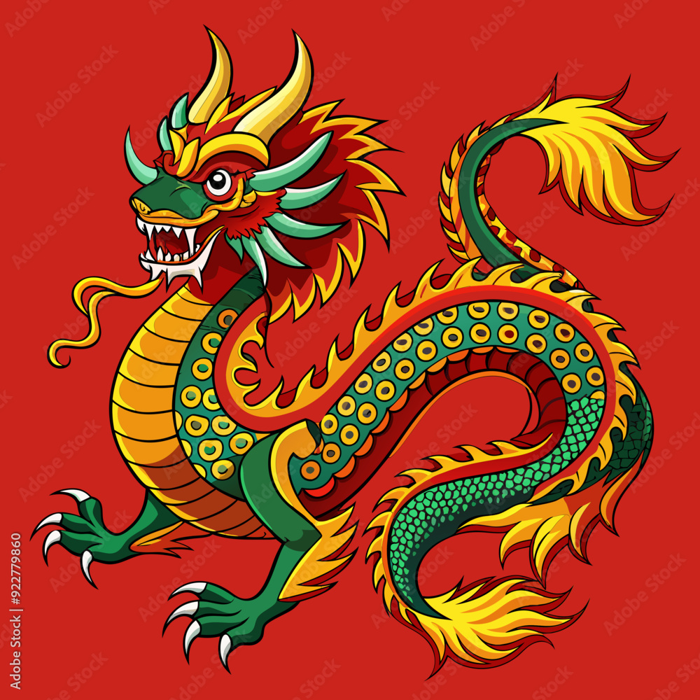 Image vectorielle Stock Dragon logo, esport logo, esports logo, dragon ...