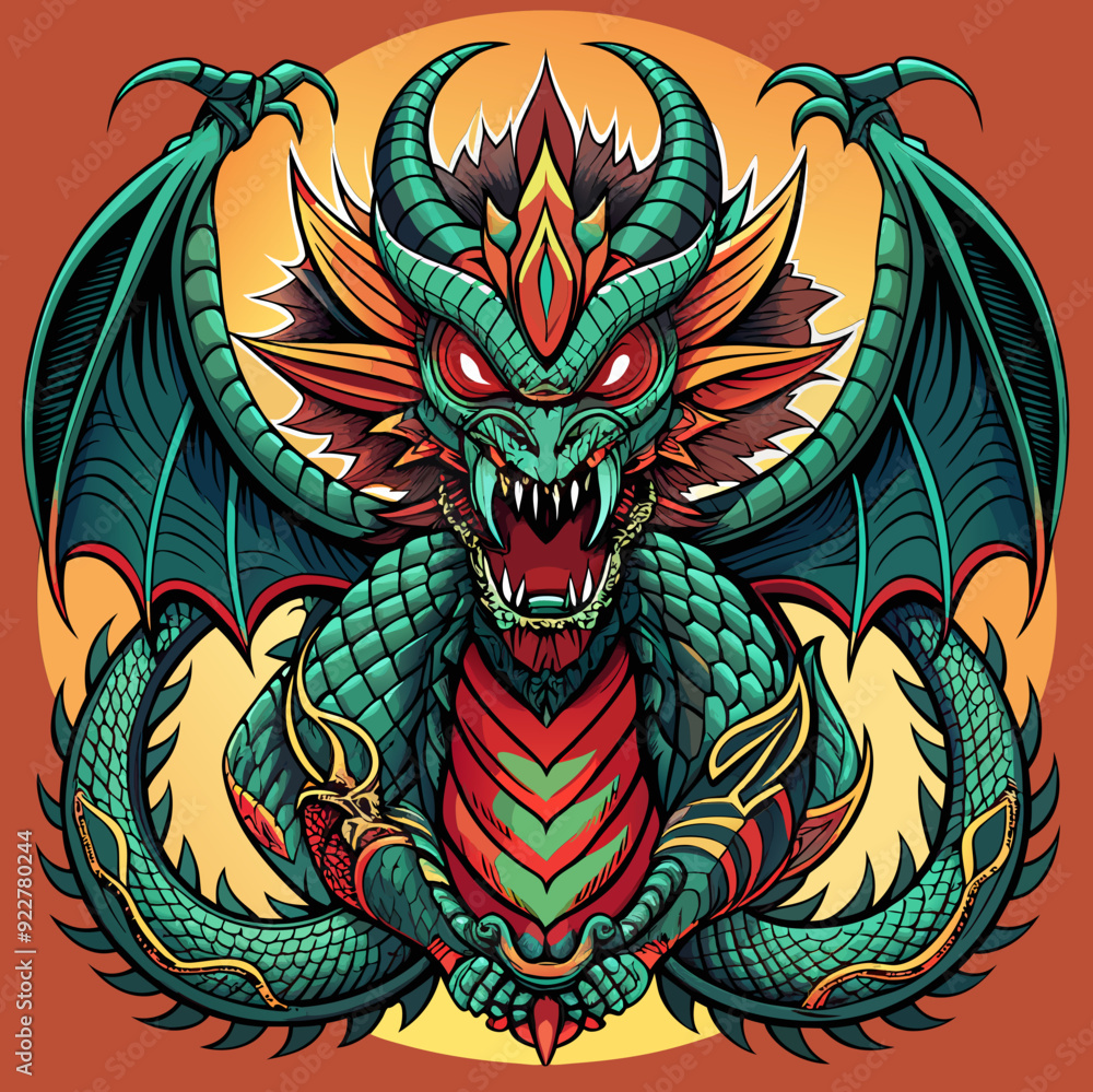 Image vectorielle Stock Dragon logo, esport logo, esports logo, dragon ...