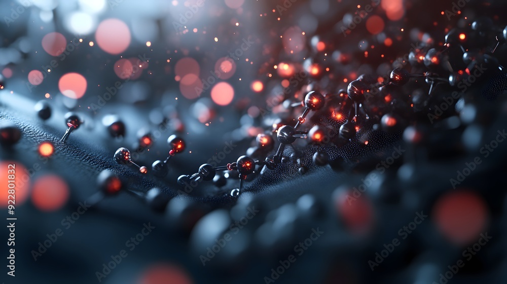 A digital rendering of nanoparticles enhancing the properties of a ...