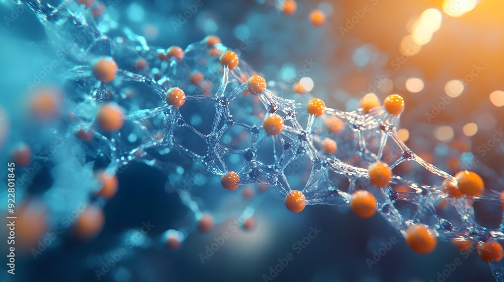 A digital rendering of nanoparticles enhancing the properties of a ...