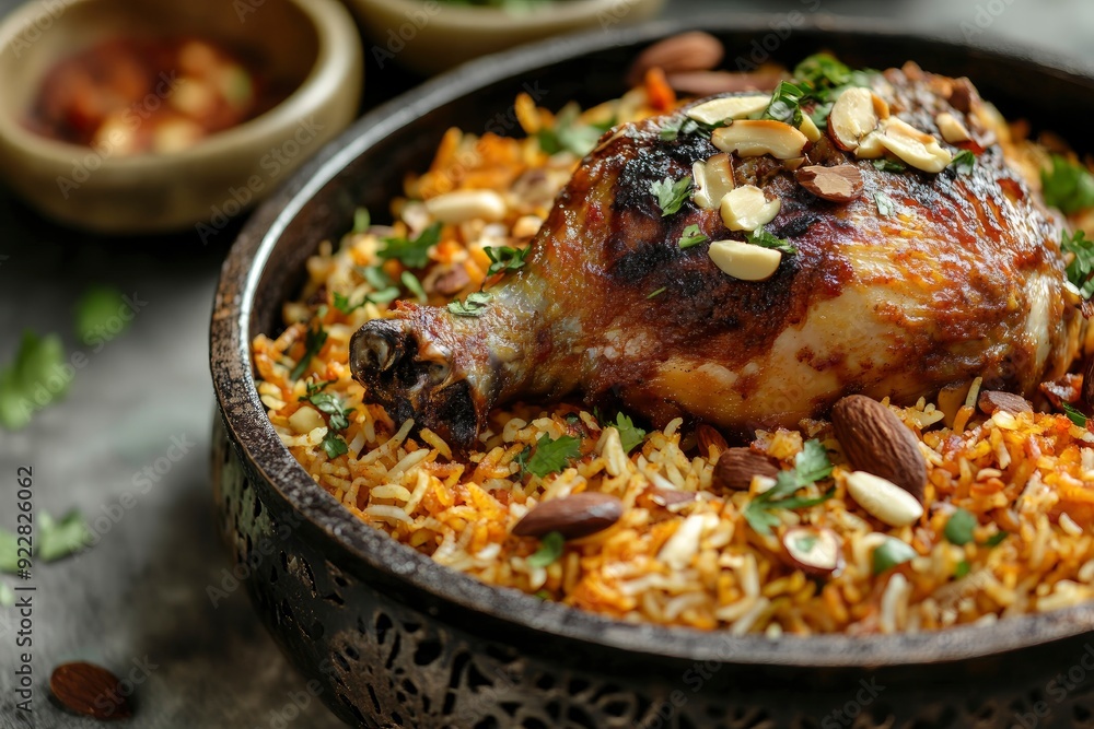 indian meat biryani, Spicy mutton biryani food photography, The ...