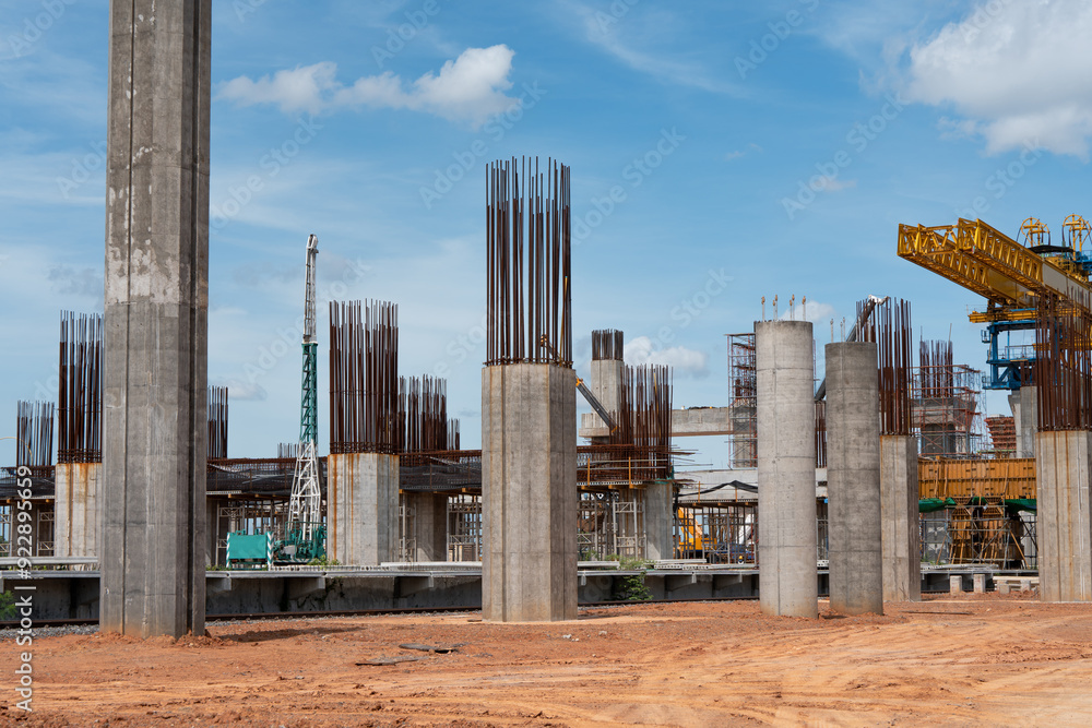 Concrete columns for Concrete bridge pillars of the bridge in China ...
