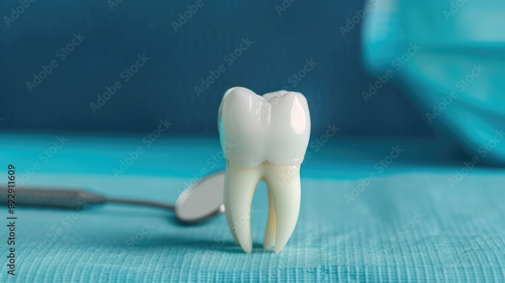 Dental tooth extraction procedure taking place in a clean modern ...