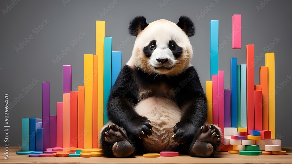 The Pandas tool is used to clean and analyze data, as represented by a panda sitting on vibrant ...
