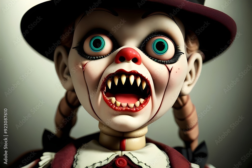 an evil, possessed, killer, zombie ventriloquist doll, Halloween ...