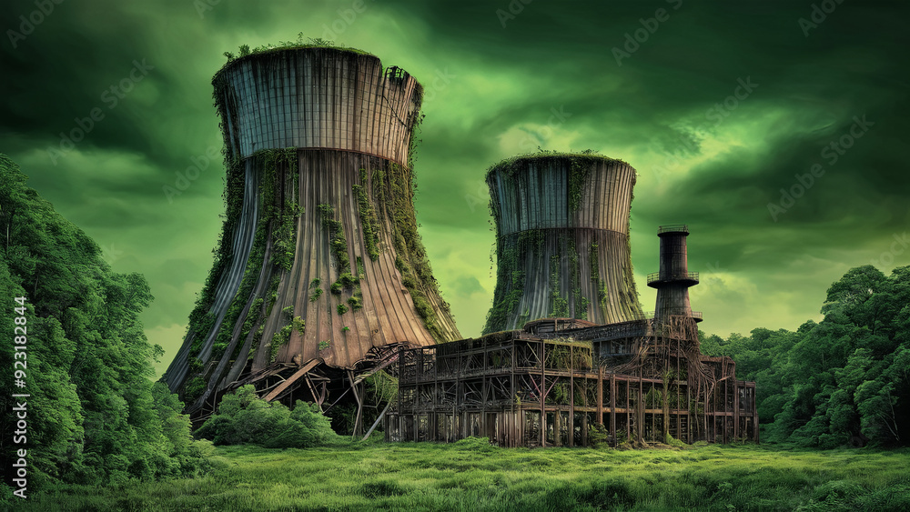 Hauntingly beautiful scene of decaying nuclear cooling towers being ...