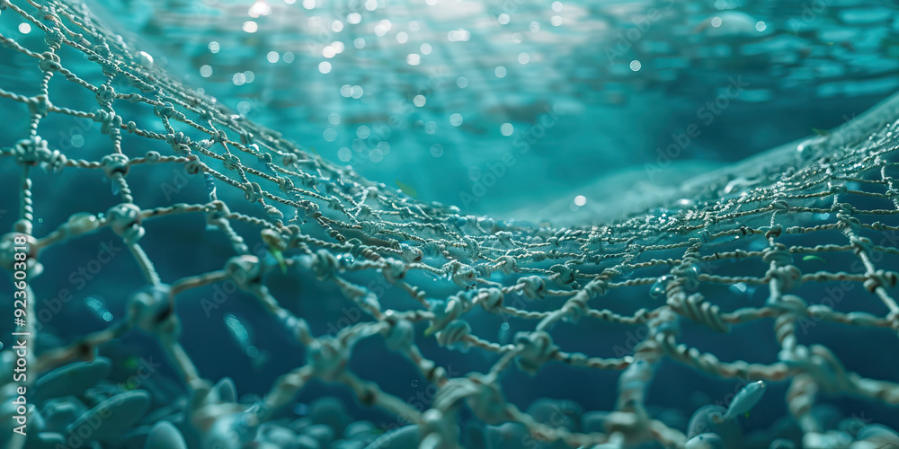 Overfishing is the empty net of depletion, depleting marine life and ...