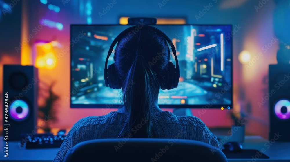 Immersive Gaming Live Stream on High-Resolution Monitor with Gaming ...