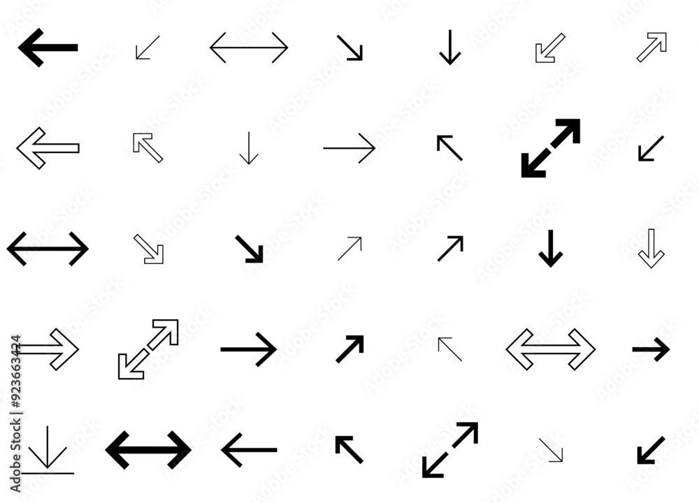 Mega Set Of Vector Arrow Vector Symbols Apps, Websites Ui Designs ...