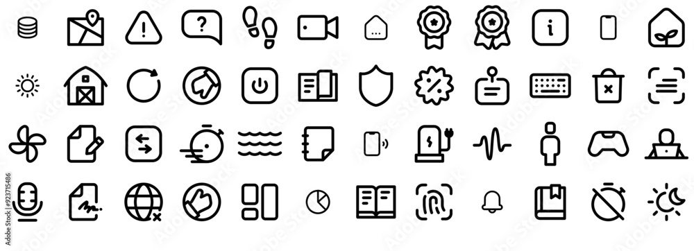 Mega Set Of Vector Tiny Iconz Line Vol Icons Collection Isolated ...