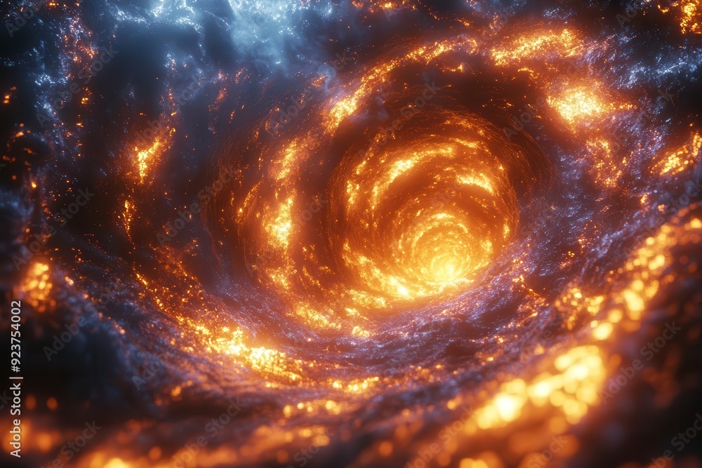 Ilustración de Stock elemental inferno portal a swirling vortex of ...