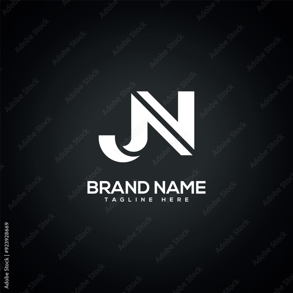 JN NJ Alphabet Letter logo design. Initial Vector Symbol. Stock Vector | Adobe Stock