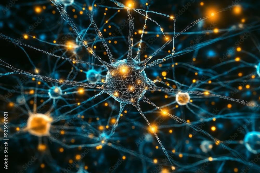 A neural network visualization running on a neuromorphic computer ...