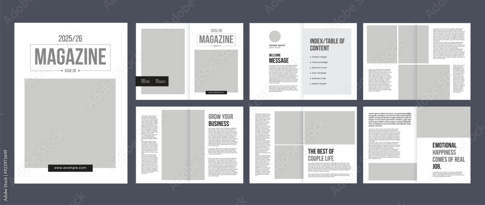 modern magazine template layout premium vector. Stock Vector | Adobe Stock