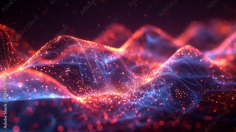 Wave-particle duality and interference concept illustrating the dual ...