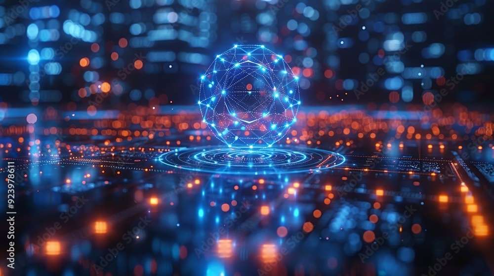 Quantum computing and field theory concept focusing on the application ...