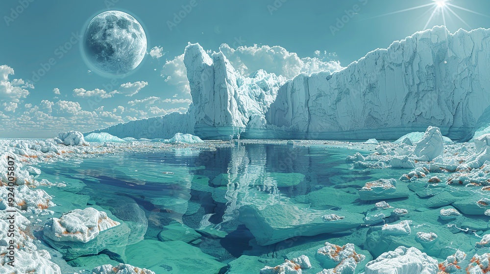 Visualize the impact of global warming on sea levels and coastal areas ...