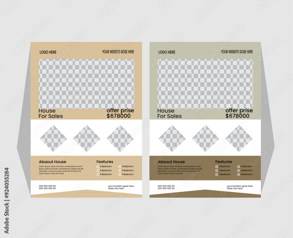 fiyer design blue colour Corporate Presentation Collection Portfolio ...