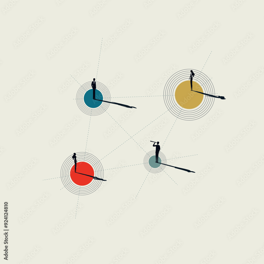 Business networking vector concept. Symbol of connection, relationship ...