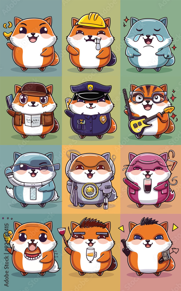 2d vector illustration for cartoon character design for kids and comic ...