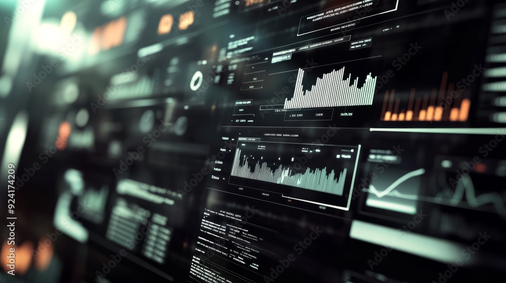 Interactive 3D Portfolio Dashboard: Stocks & Assets Visualized with Floating Icons Stock Photo ...
