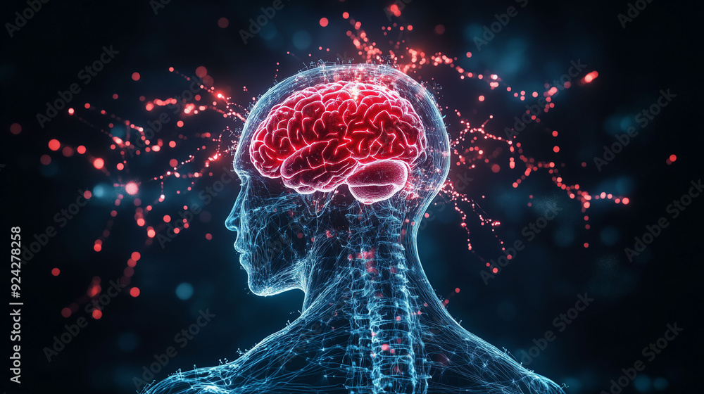 Anatomy of brain trauma Stock Illustration | Adobe Stock