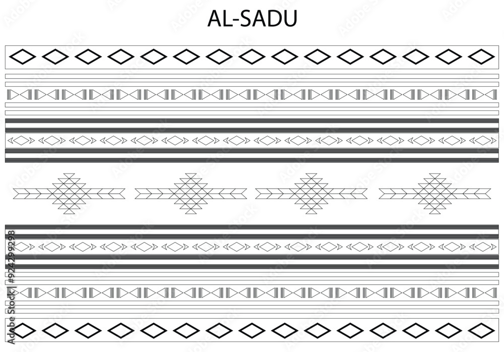 Art & Illustration Al Sadu Textile Design - Traditional Saudi Arabian ...