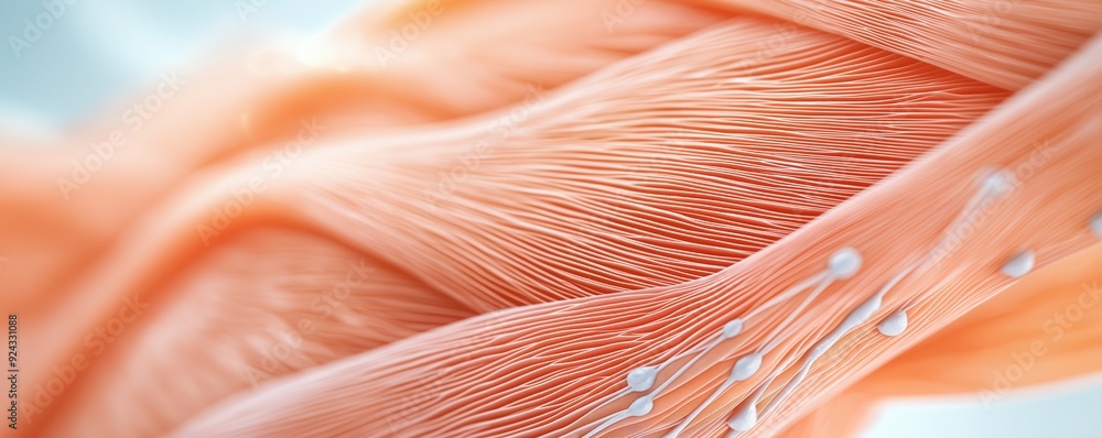 ภาพประกอบ Stock Microscopic cross-section of muscle tissue, showing ...