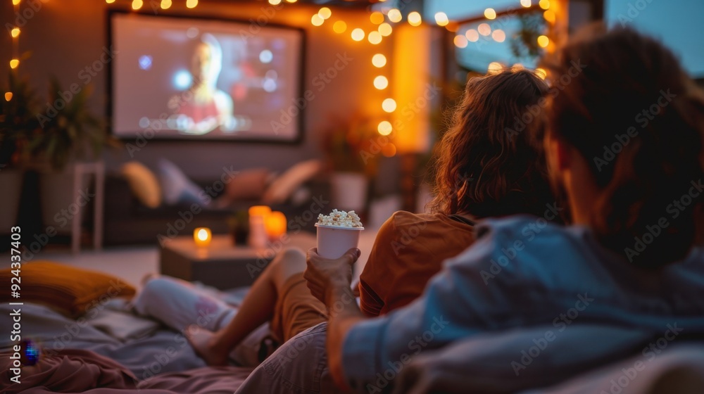 Outdoor Movie Night: Set up a projector and screen for a movie night ...