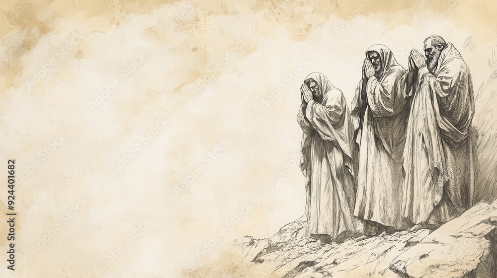 Moses' Final Words in Deuteronomy - Israelites Weeping and Showing ...