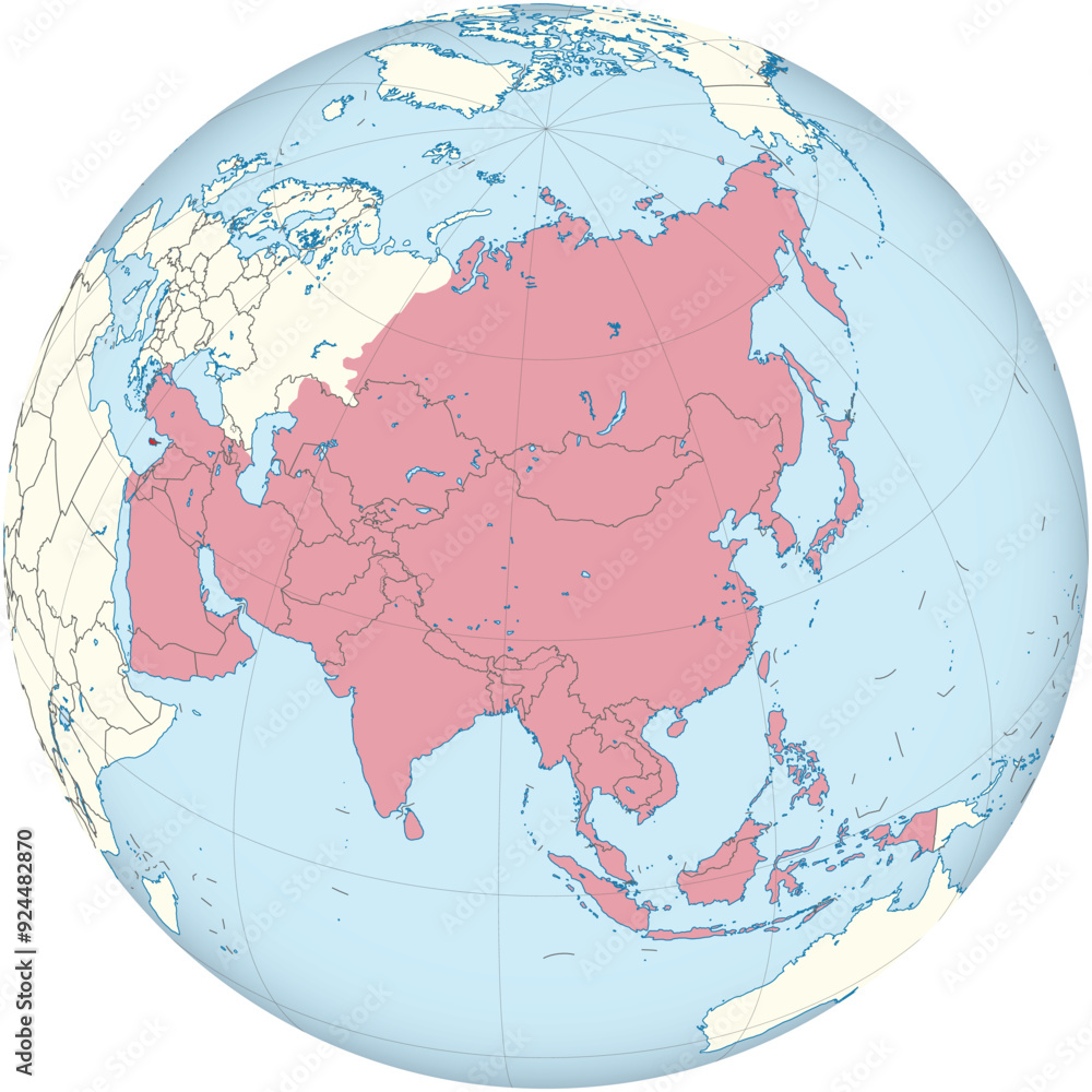 Highlighted map of MALDIVES inside detailed blank flat political map of ...