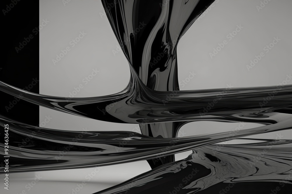 Dynamic Monochrome Shadow Overlay with Bold Fluid Distortion Effects Stock Illustration | Adobe ...
