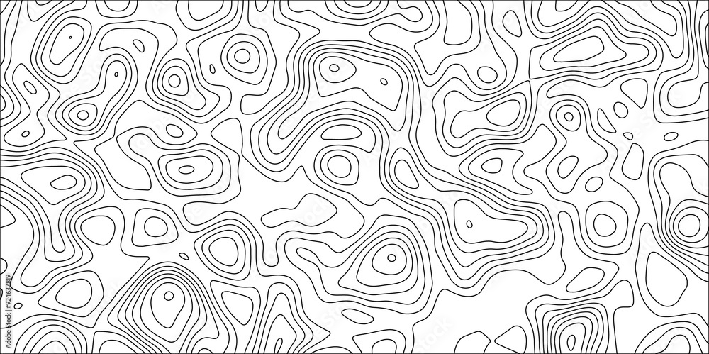Contour map background. Stylized topographic contour map. Geography ...