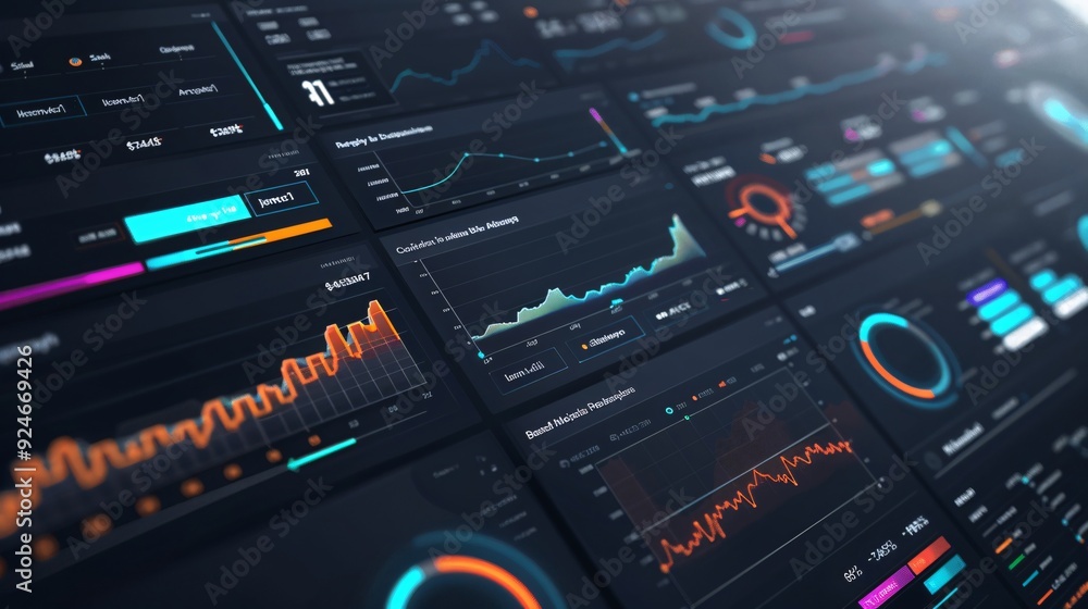 High-resolution digital dashboard with interactive brand awareness ...