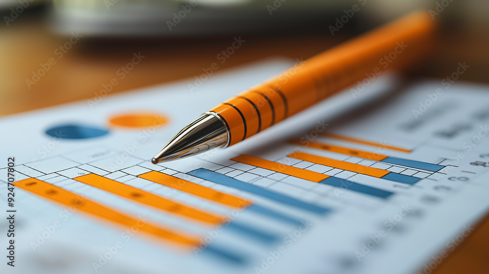 Chart from a yearly financial report showing data statistics and ...