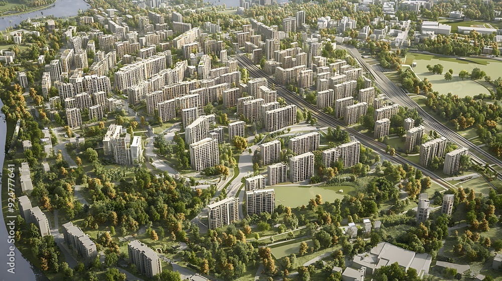 Digital urban design center with AI-generated cityscapes and ...