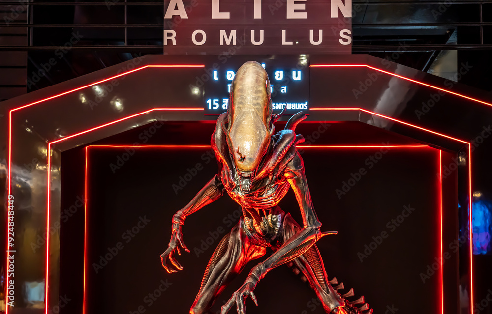 BANGKOK, THAILAND, 15 Aug 2024 - A beautiful Statue of A Sci-Fi ...