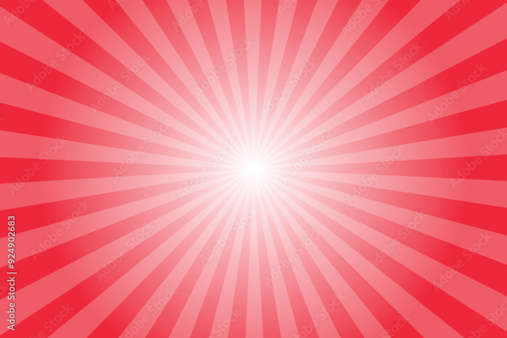 Abstract imperial red sunburst background with sun ray. Pattern of ...