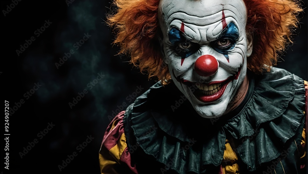 Halloween clown wallpaper, scary clown picture over a black background ...