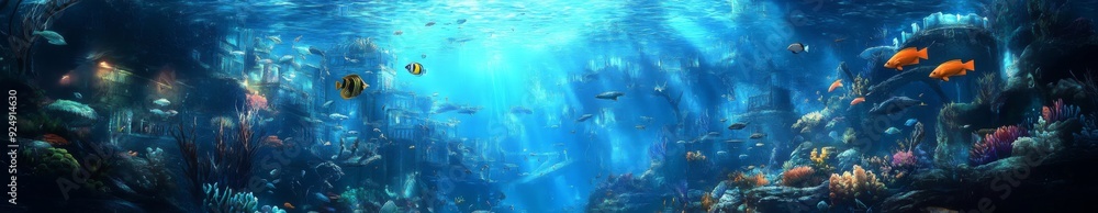 Enchanted Underwater City: A Fantasy Realm of Coral Castles and ...