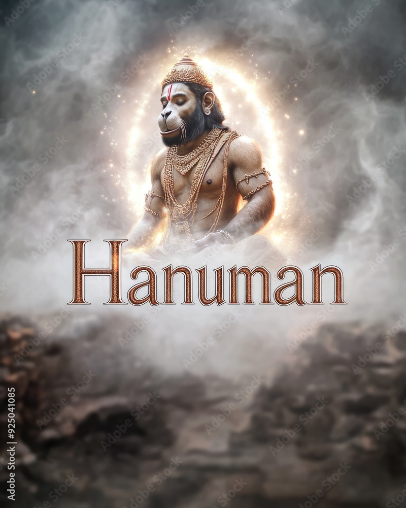 Divine figure: Hanuman, son of Vayu, central character in Ramayana ...