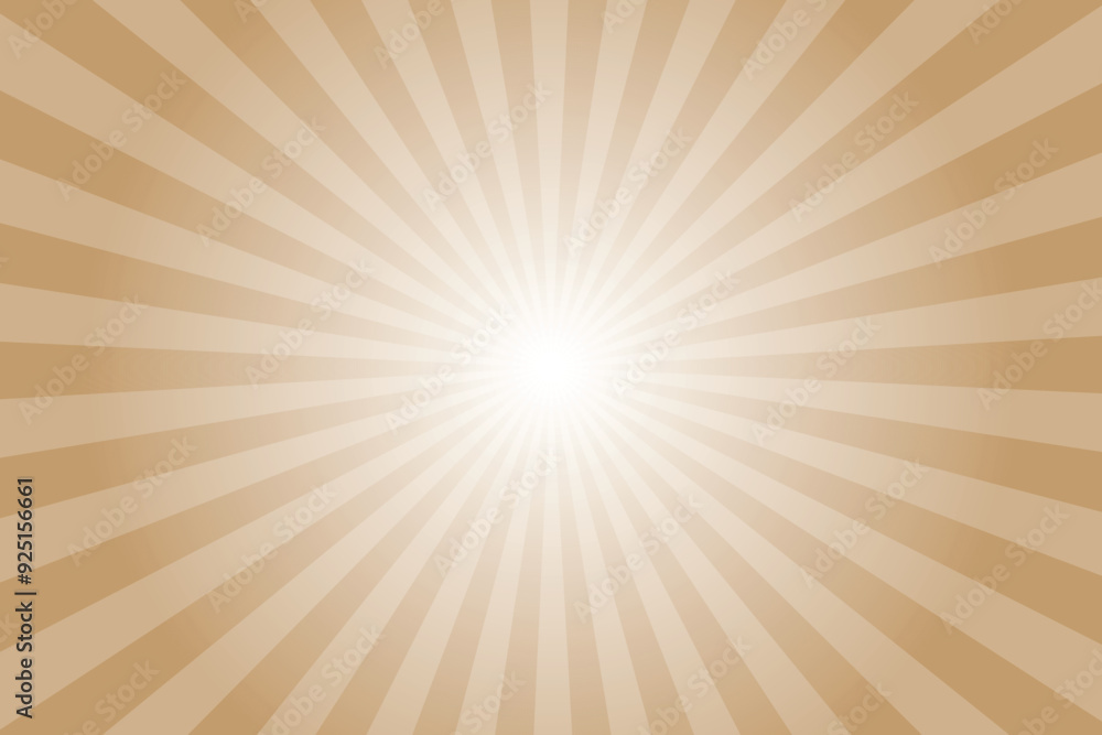 Sun ray vector background. Wood brown radial beam sunrise or sunset ...