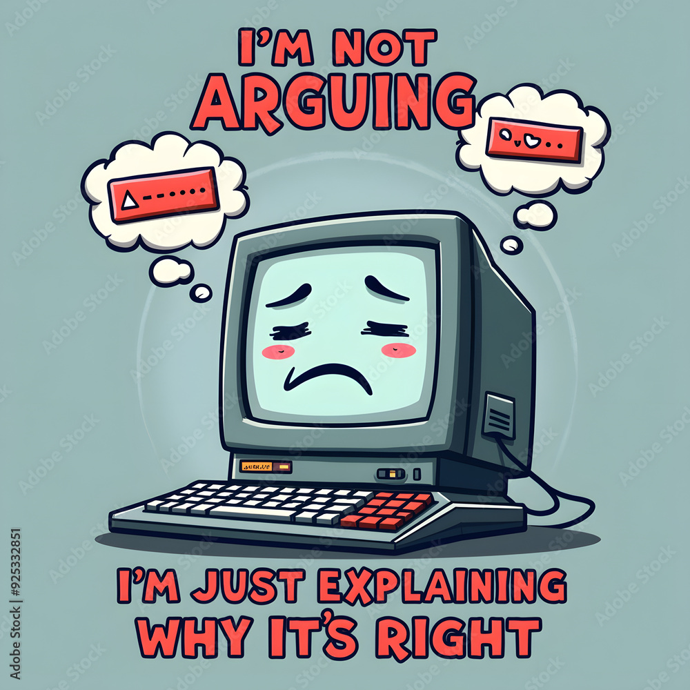 I’m Not Arguing, Just Explaining Why It’s Right: Vintage Computer with ...