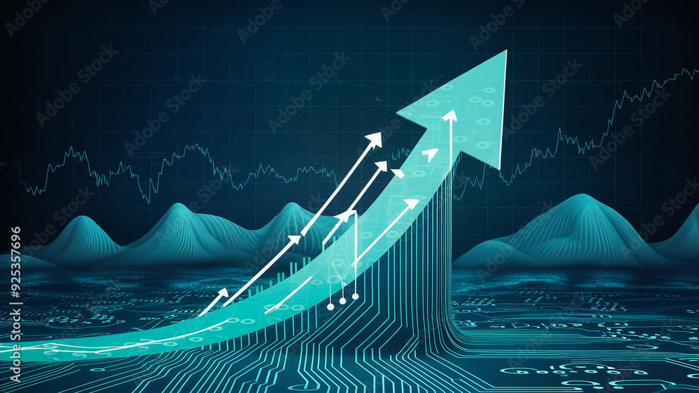 Abstract concept technology background image with hi-tech hexagons ...