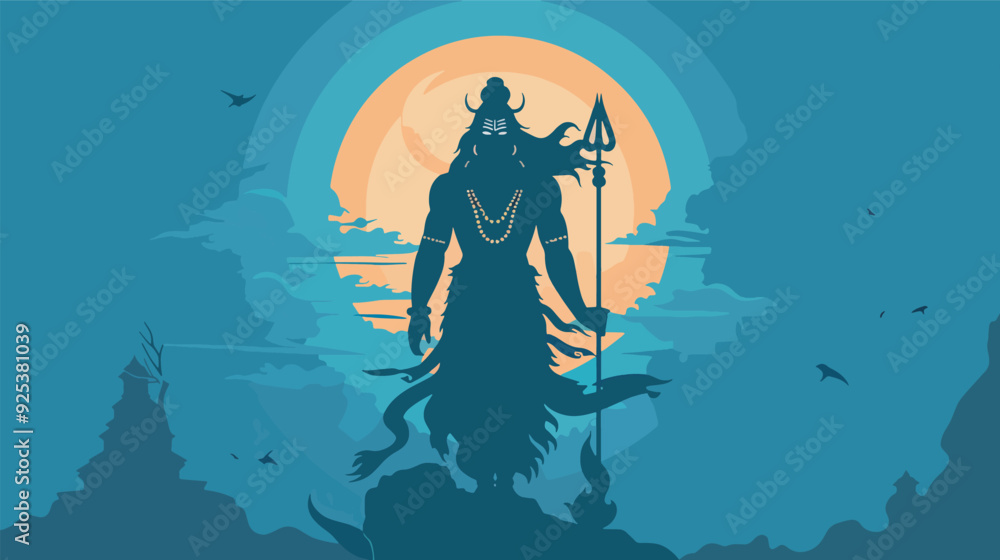 Lord Shiva silhouette Hinduism God Mahadev Mahakal Trinetra Deity ...