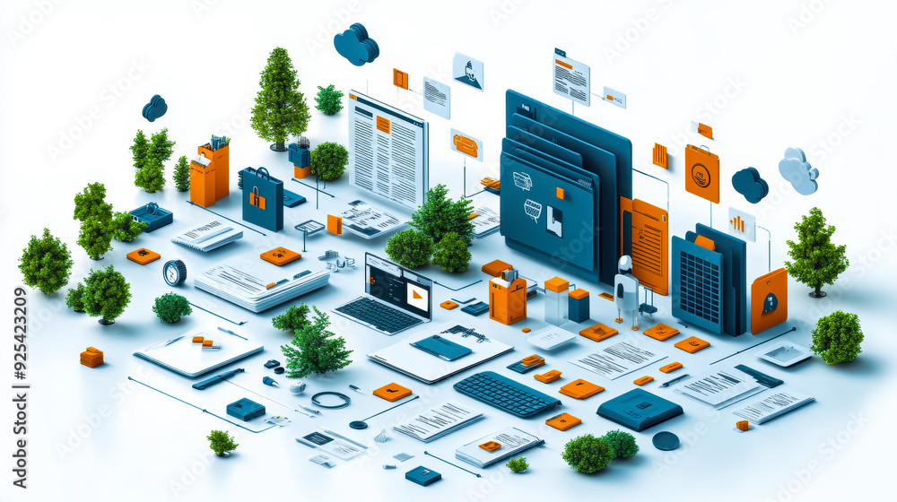 Visual Timeline of Document Management Evolution Featuring AI ...