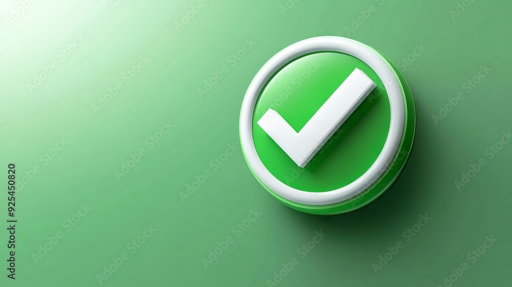 3d check icon, checklist tick, done mark. Vector realistic plastic ...