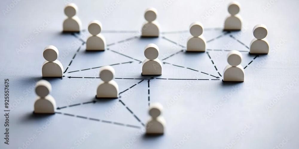 Teamwork communication human relationship graph on business simple ...
