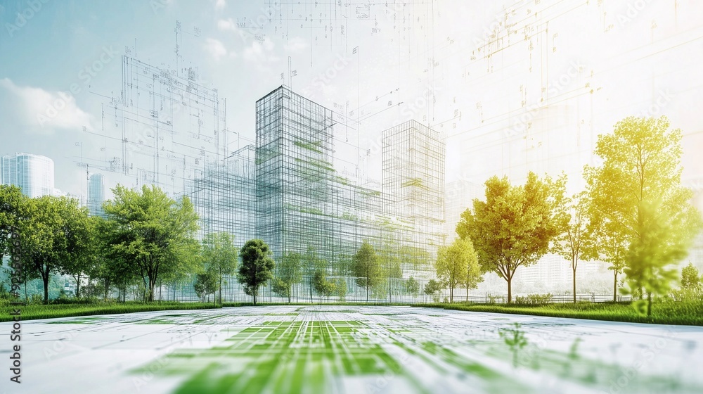 Stock-Illustration „Environmental Sustainability in Construction ...